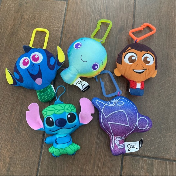 McDonald's | Toys | 3 Disney Pixar Plush Keychains Lot Of 5 Happy Meal ...
